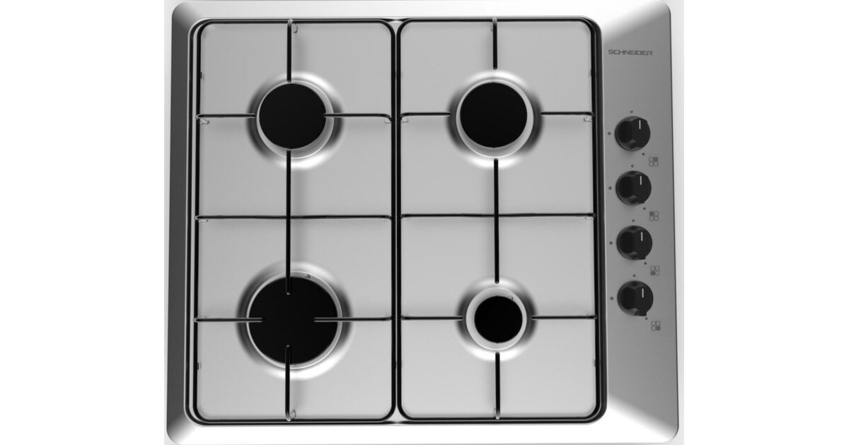 Stainless steel gas hob 60 cm - SCTG6040X1 - Schneider