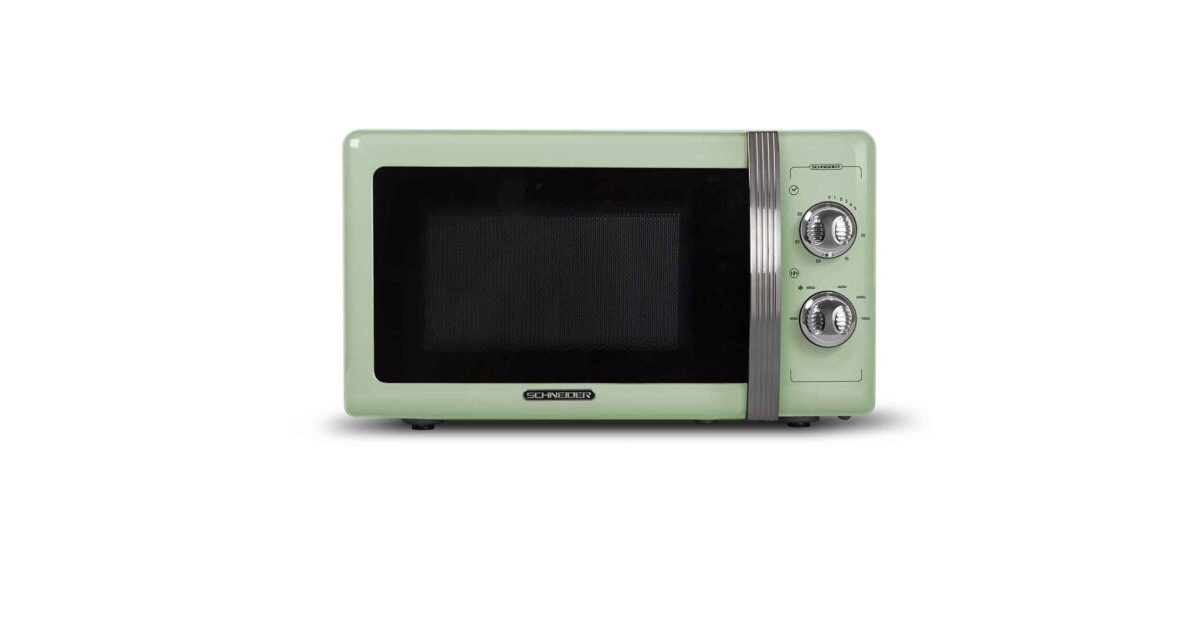 Micro-ondes vintage 20 L vert amande de Schneider - SMW20VGA