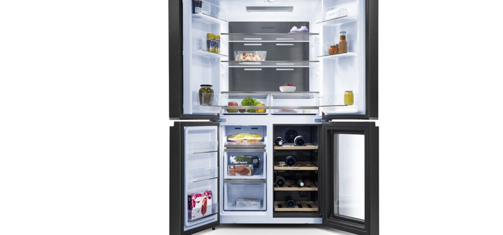 Réfrigérateur avec cave à vin 606 L dark inox SCMDCV605NFDAX de Schneider